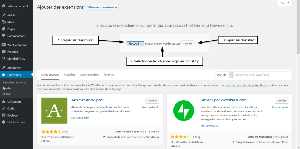 Installation – Extension officielle Mondial Relay – InPost pour WordPress